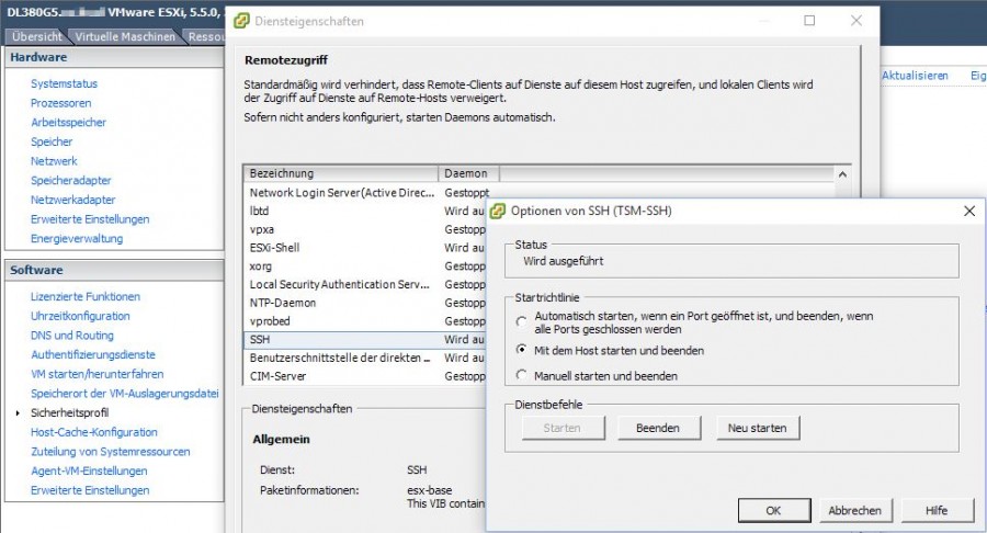 VMware vSphere ESXi Enable TSM-SSH Access - UNBLOG Tutorials