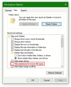 Windows view file extensions | UNBLOG