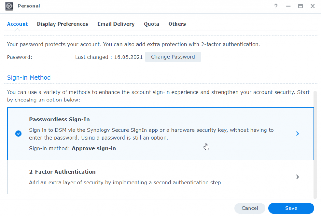 Synology Passwordless Login With Secure Signin Unblog Tutorials