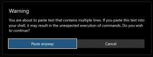 Windows Terminal Warning Insert Multiple Lines - UNBLOG Tutorials
