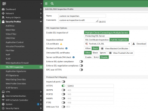 Disable FortiGate SSL Inspection - UNBLOG Tutorials