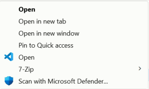 VS Code open project folder with context menu - UNBLOG Tutorials