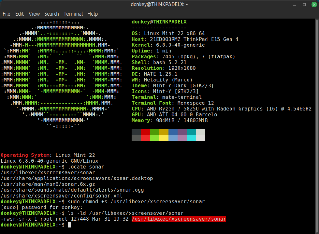 XScreenSaver sonar must be setuid to ping - UNBLOG Tutorials